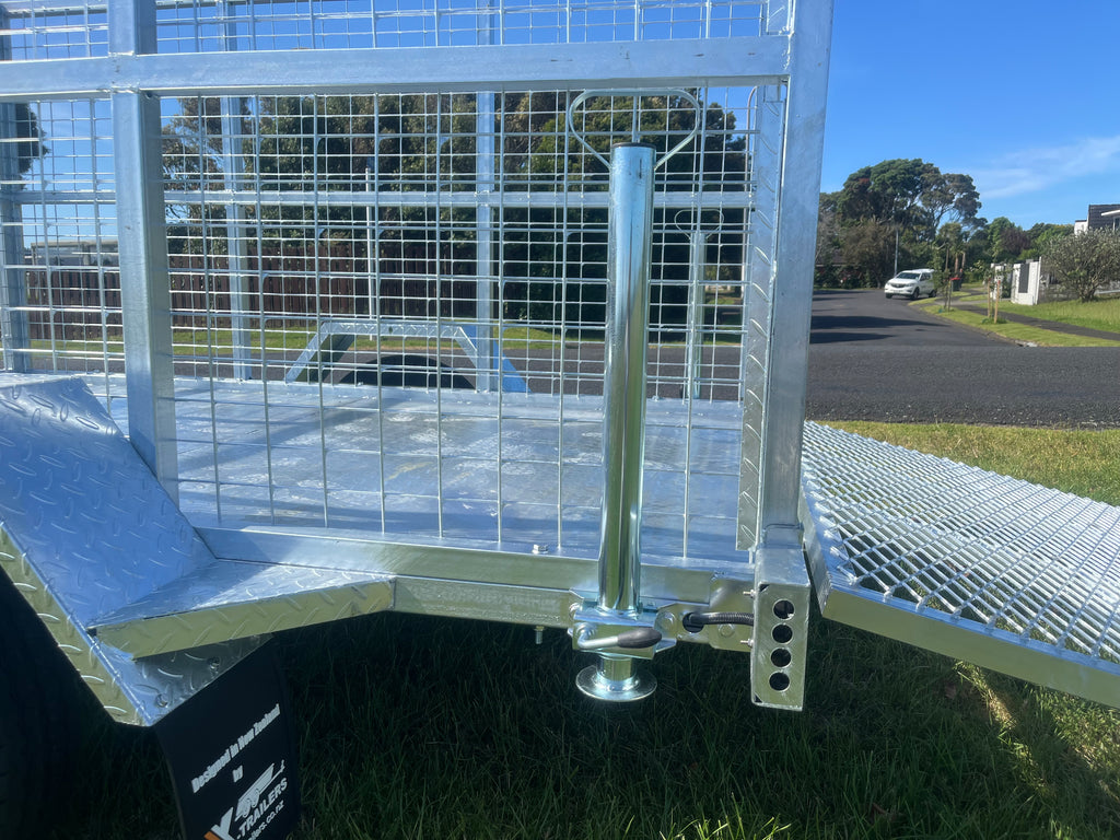 8X5 Single Axle Ride On Trailer With Ramp and Cage – X-Trailers